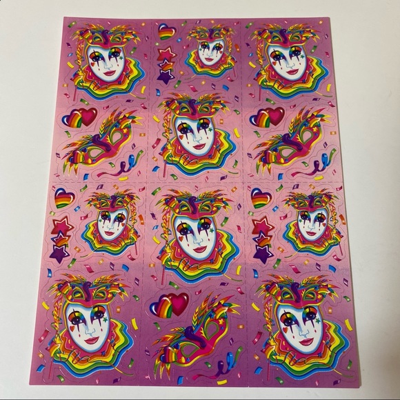 Lisa Frank | Accessories | Vintage Lisa Frank Mardi Gras Clowns ...